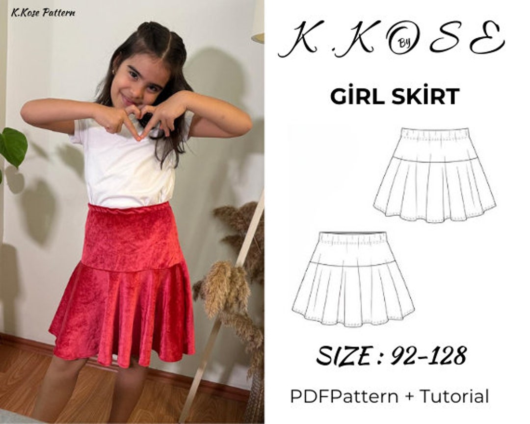Girl Skirt Pattern /skirt Sewing Pattern for Kids /skirt Pattern/kids ...