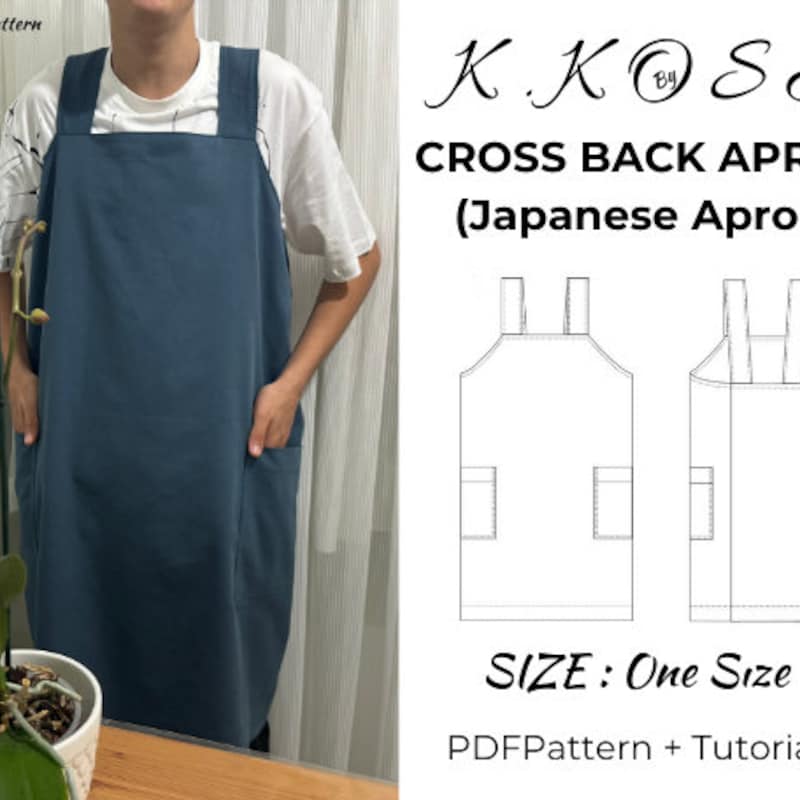 Japanese Apron Pattern - Etsy
