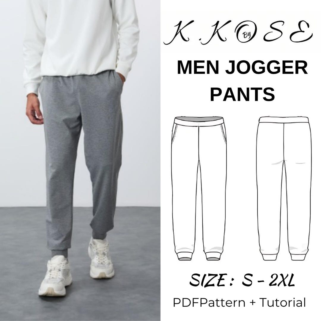 Patron de couture de pantalons de jogging pour hommes : pantalons de ...