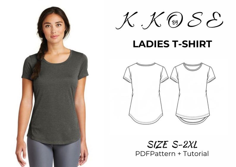 Women's T-shirt Sewing Pattern Set: Basic Tee Bundle (PDF Pattern) - Etsy