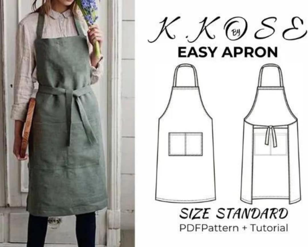 Classic Apron Sewing Pattern: Easy DIY Template (digital Download) - Etsy