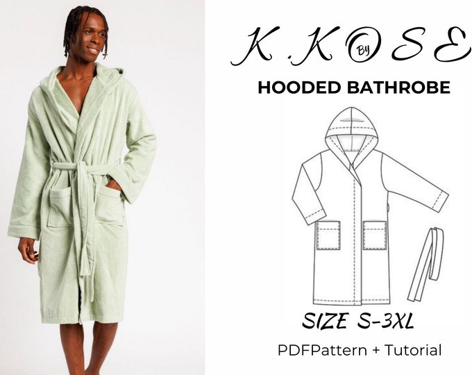 Bathrobe QUINN PDF Pattern + Tutorial - Etsy Canada