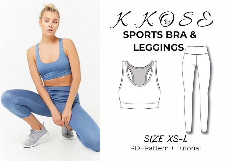 Sports Bra and Leggings Sewing Pattern: XS-L (PDF Pattern) - Etsy