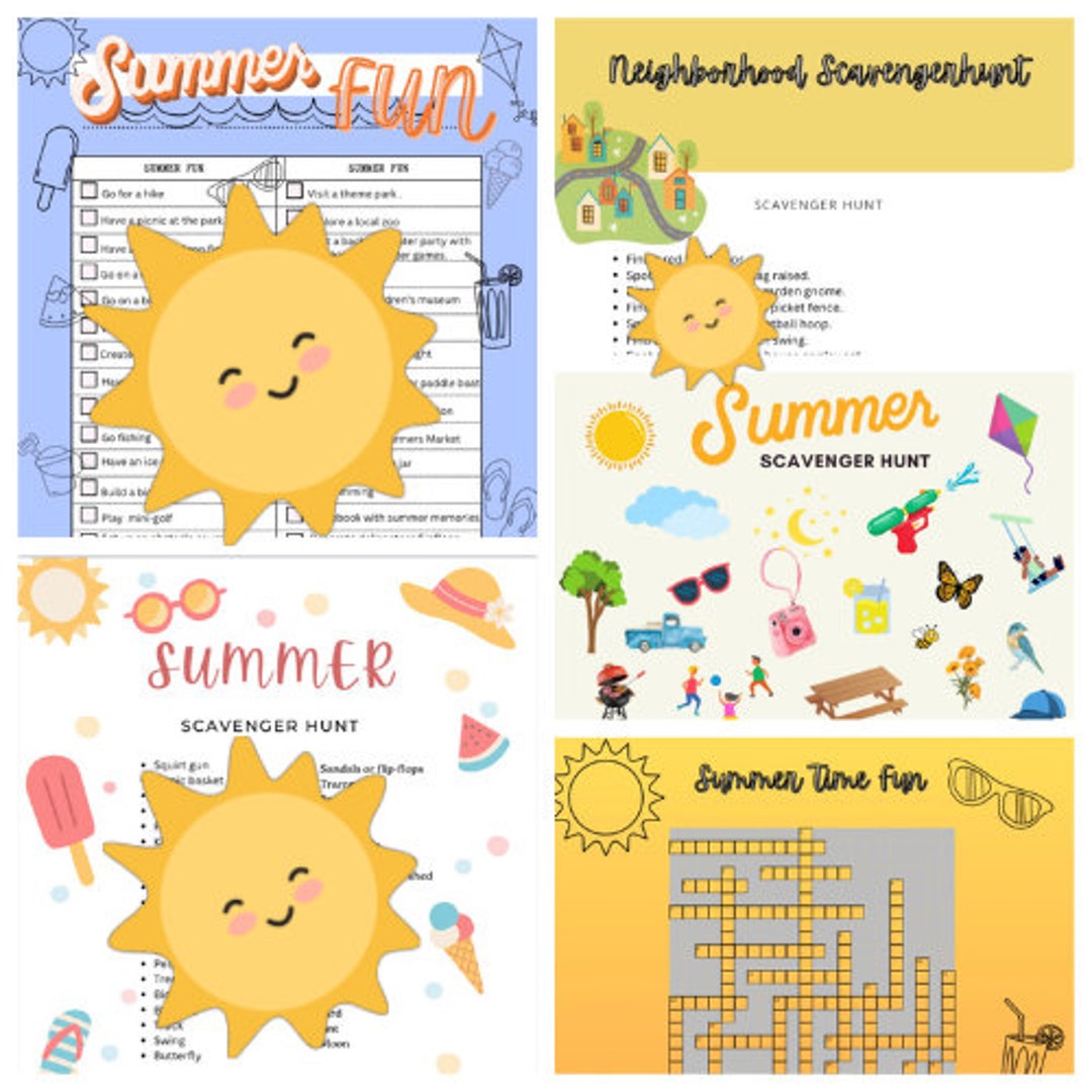 Ultimate Summer Fun Bundle. Printable Summer Fun Bucket List. - Etsy