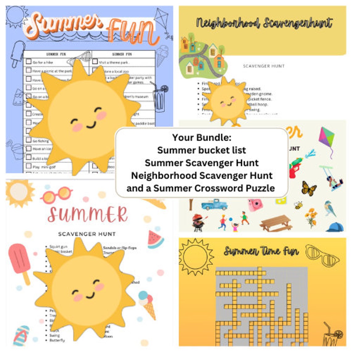 Ultimate Summer Fun Bundle. Printable Summer Fun Bucket List. Family ...