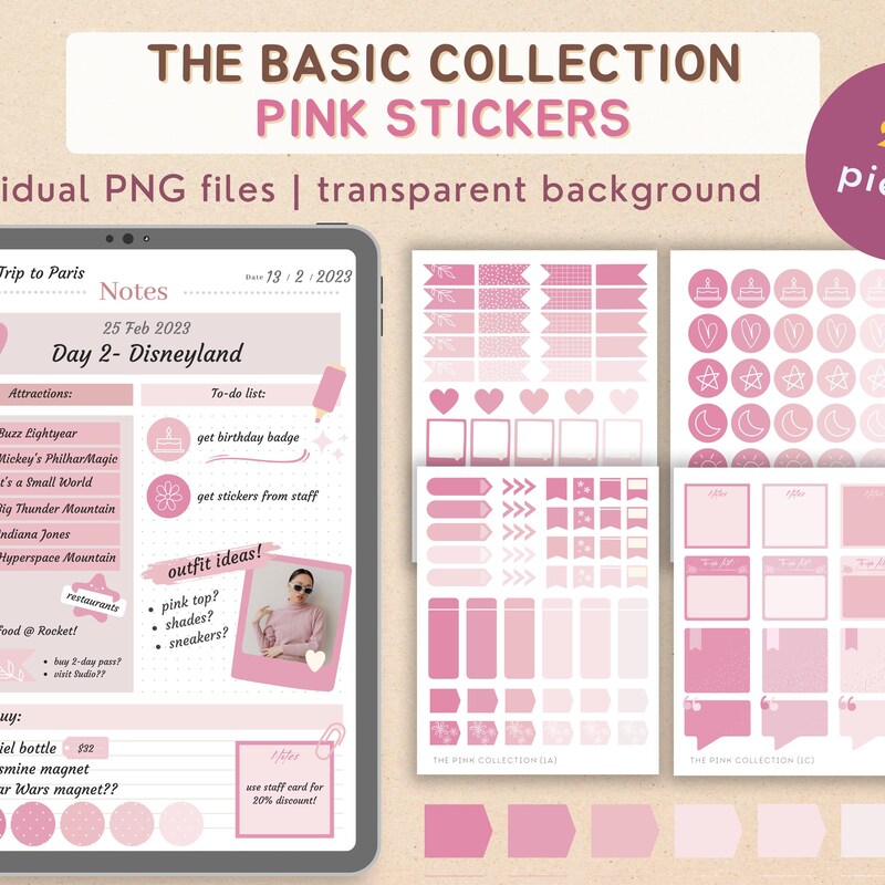 Pink Sticker Aesthetic - Etsy