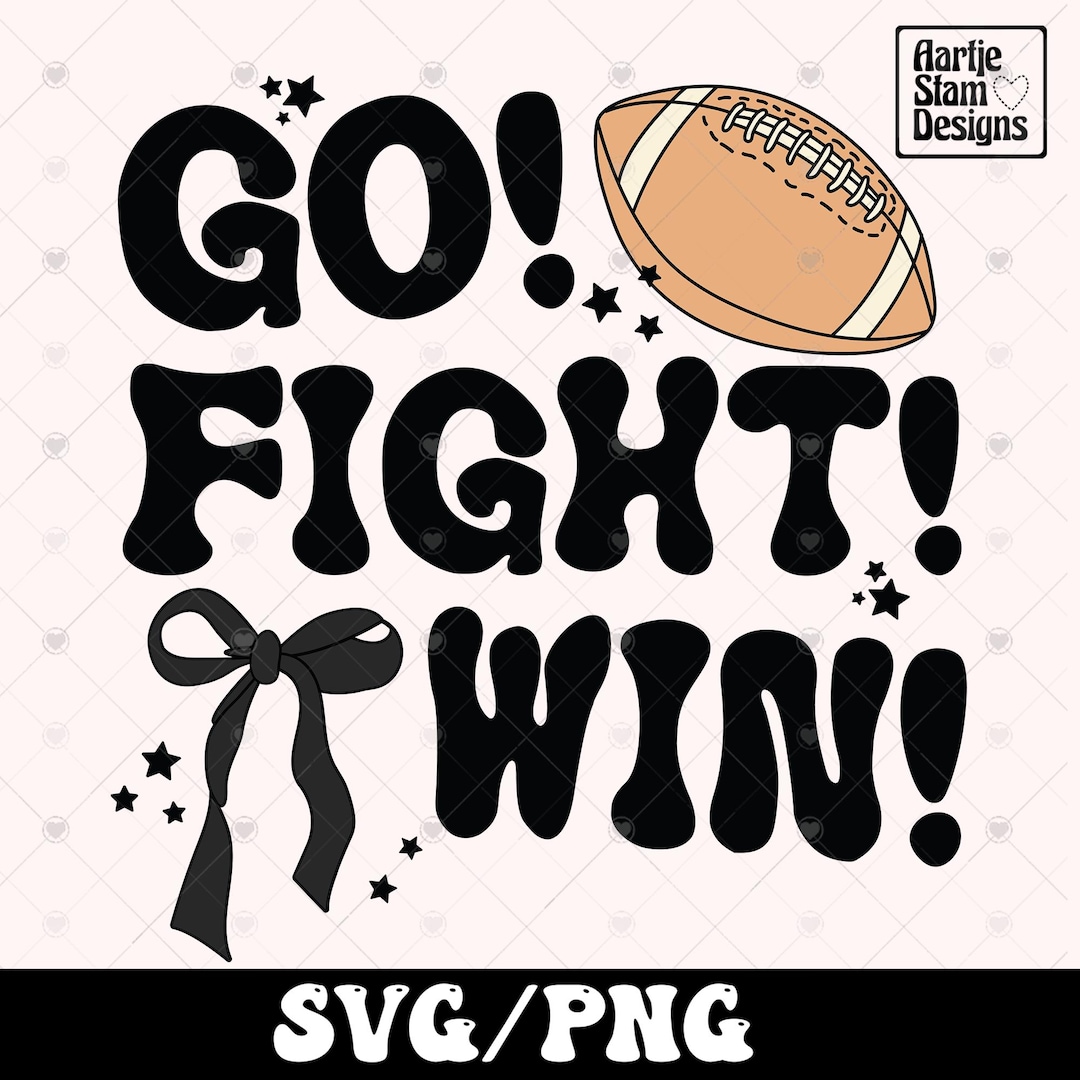 Go Fight Win Svg Png, Game Day Png, Football Sequin Png, Coquette Football Mom, Football Season ...