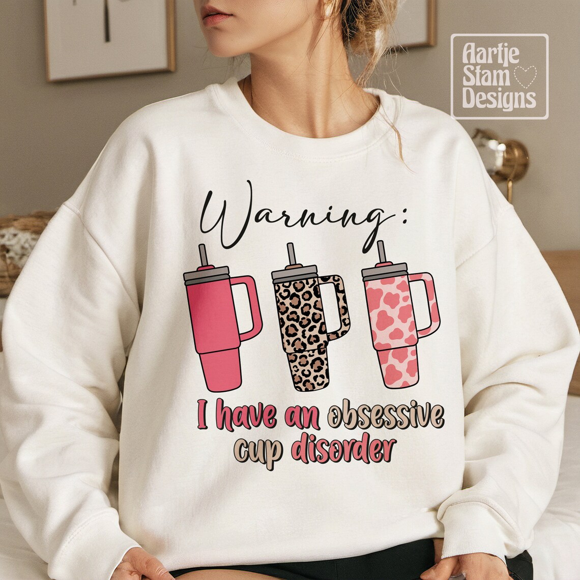 Obsessive Cup Disorder Png, Funny Adult Humor Png, Stanley Cup Inspired ...