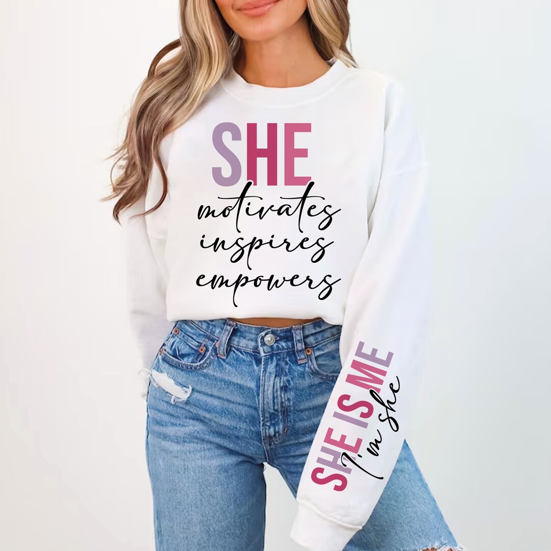 She Motivates Inspires SVG PNG, Empowerment Svg, Boho Motivational ...