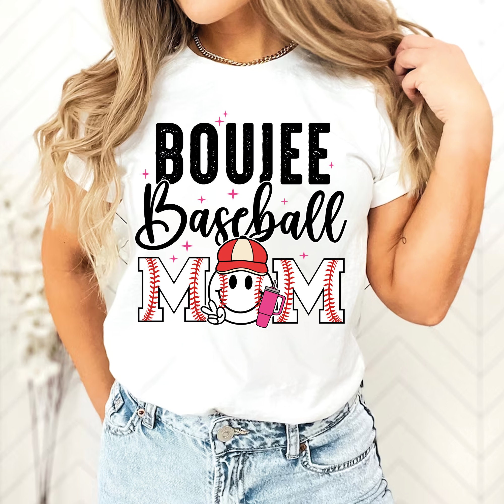 Boujee Baseball Mom SVG, Retro Baseball Mama PNG, Retro Baseball Design Sublimation, Baseball ...