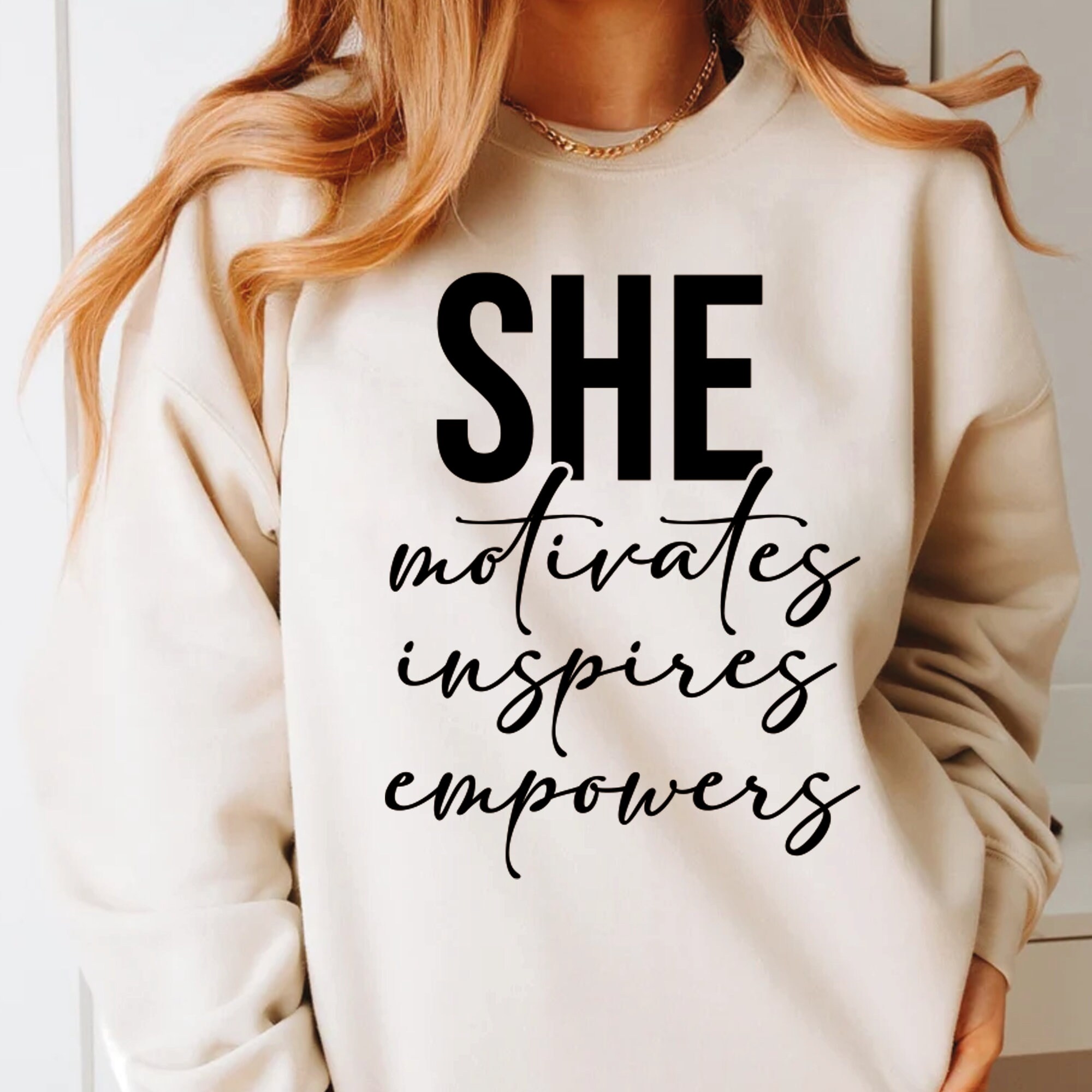 She Motivates Inspires SVG PNG, Empowerment Svg, Boho Motivational ...