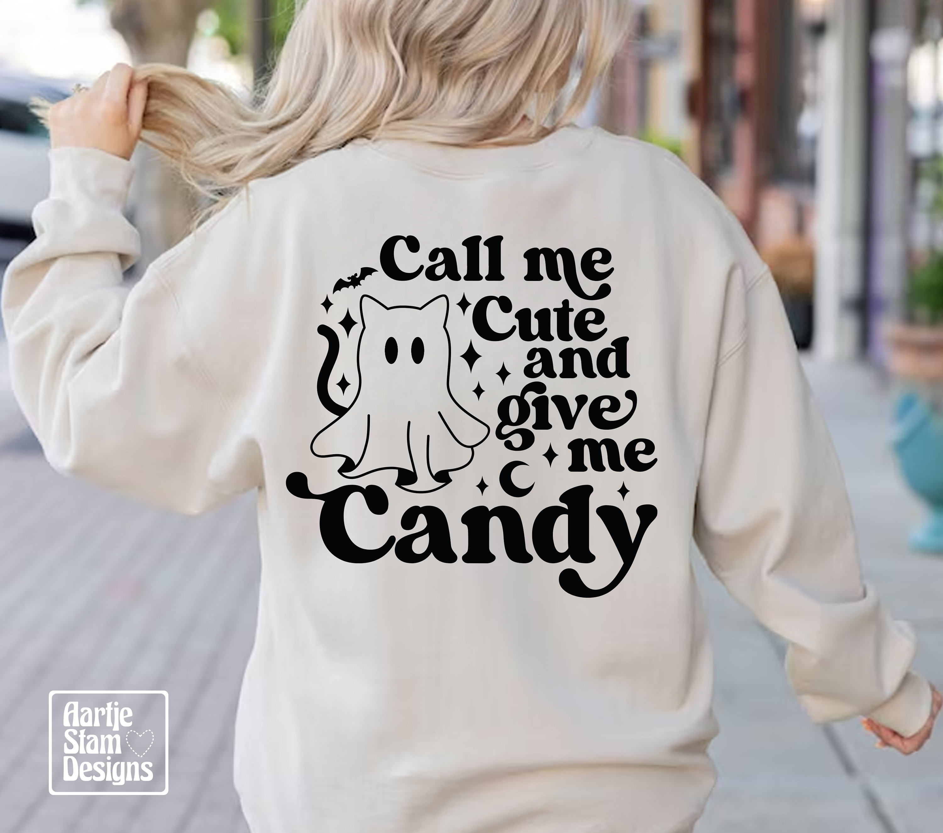 Call Me Cute and Give Me Candy SVG PNG Halloween Cat Svg - Etsy