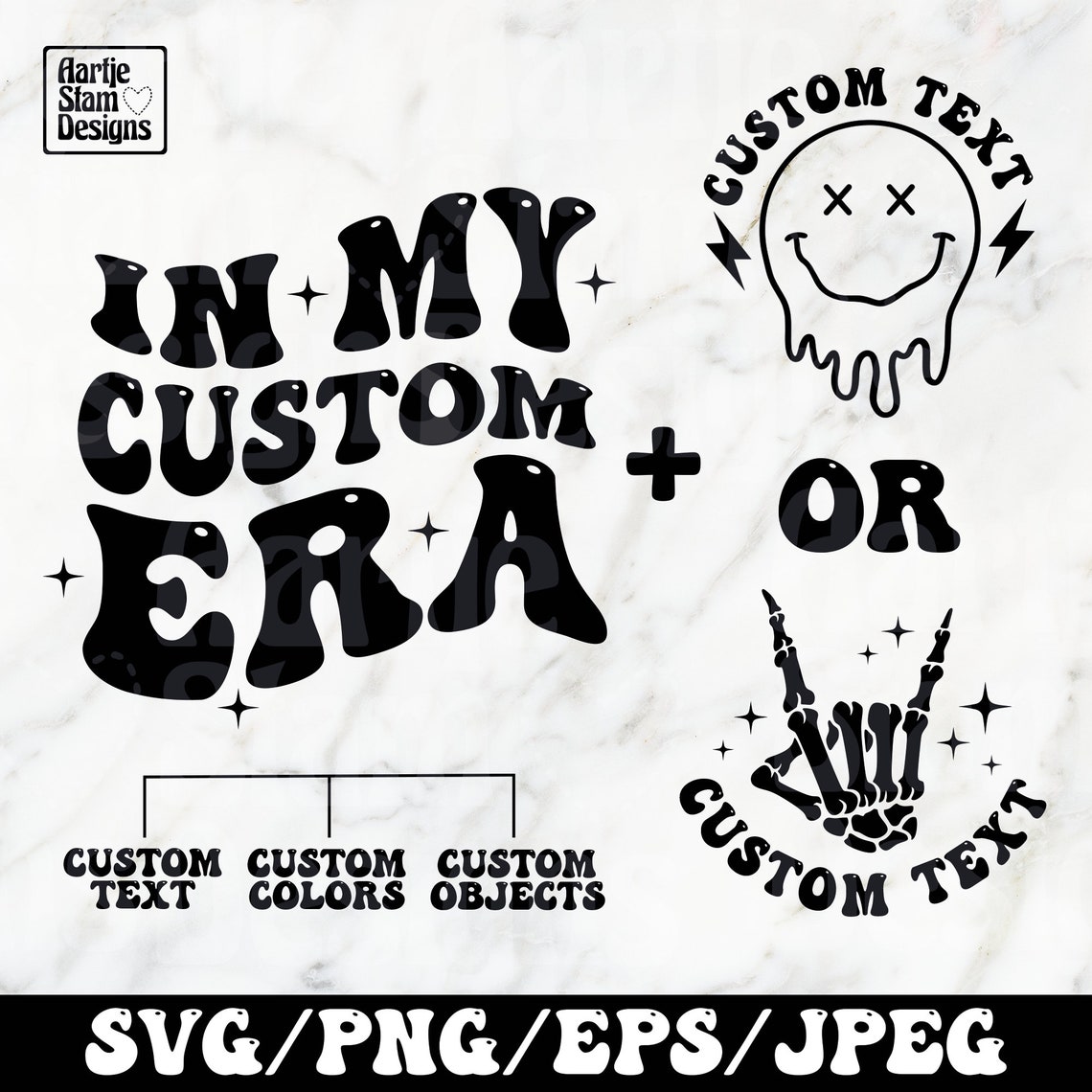 Personalized in My Custom Era Svg Png, Custom Wavy Stacked PNG, in My ...