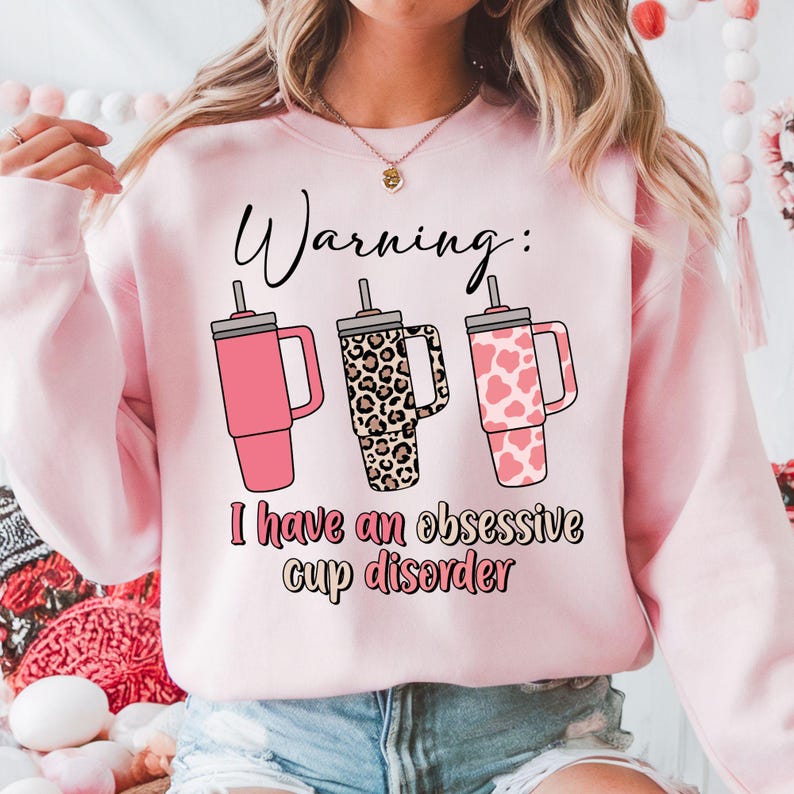 Obsessive Cup Disorder Png, Funny Adult Humor Png, Stanley Cup Inspired ...