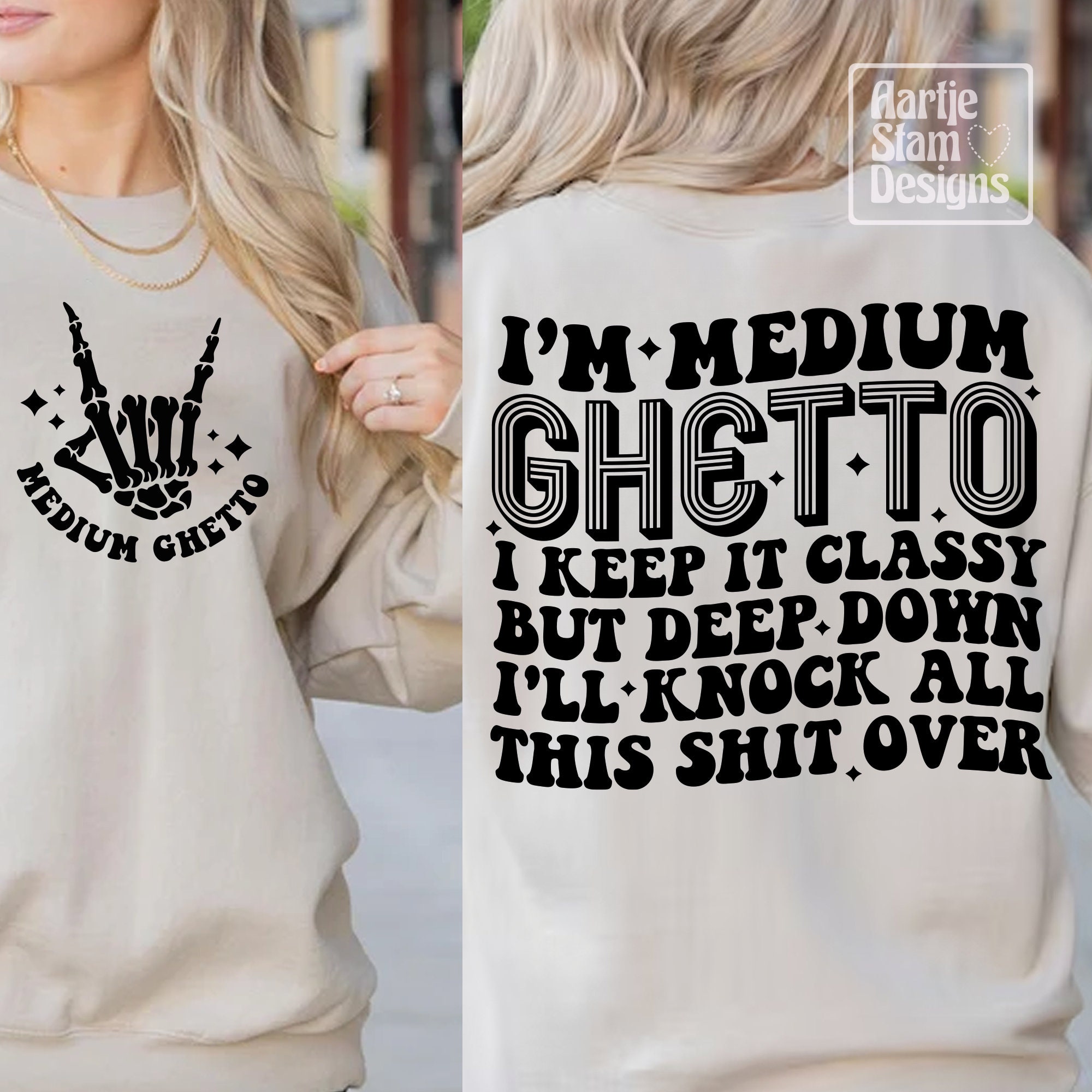Im Medium Ghetto Svg Png, Petty Quote, Adult Humor,wavy Stacked Svg ...
