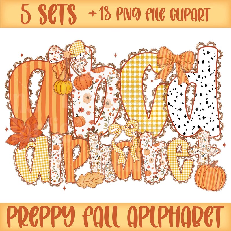 Fall Stitched Letters Png - Etsy