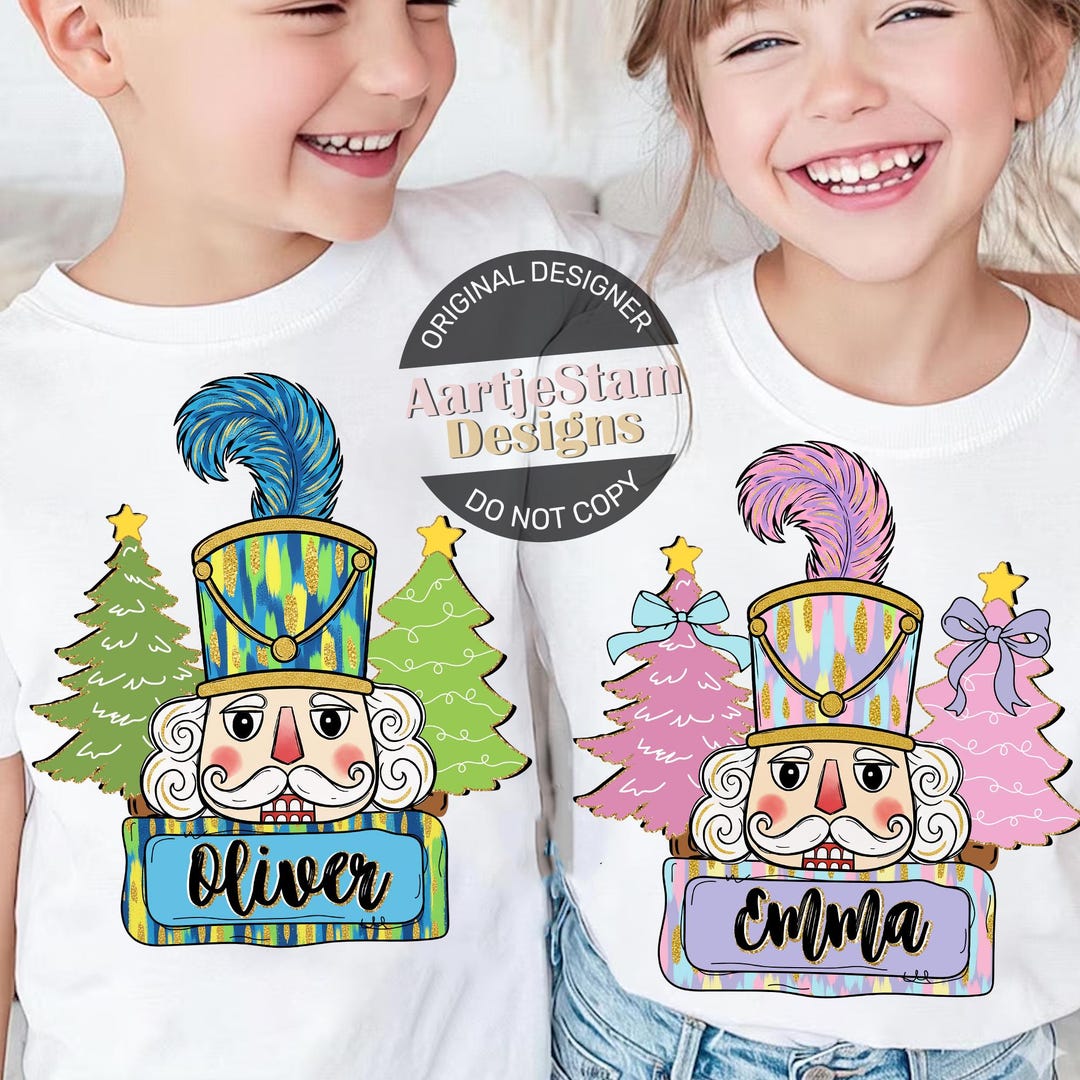Personalized Nutcracker Name Png, Custom Kid Name Christmas Png, Preppy ...