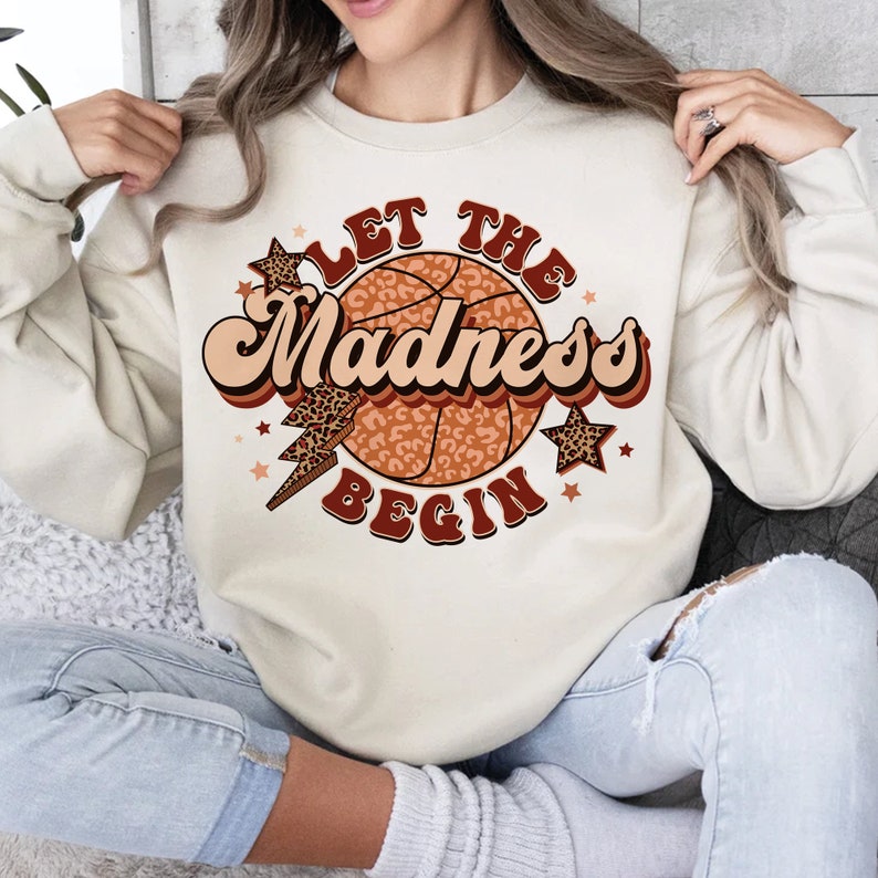 Let the Madness Begin Png, March Madness Png, Retro Basketball Png ...