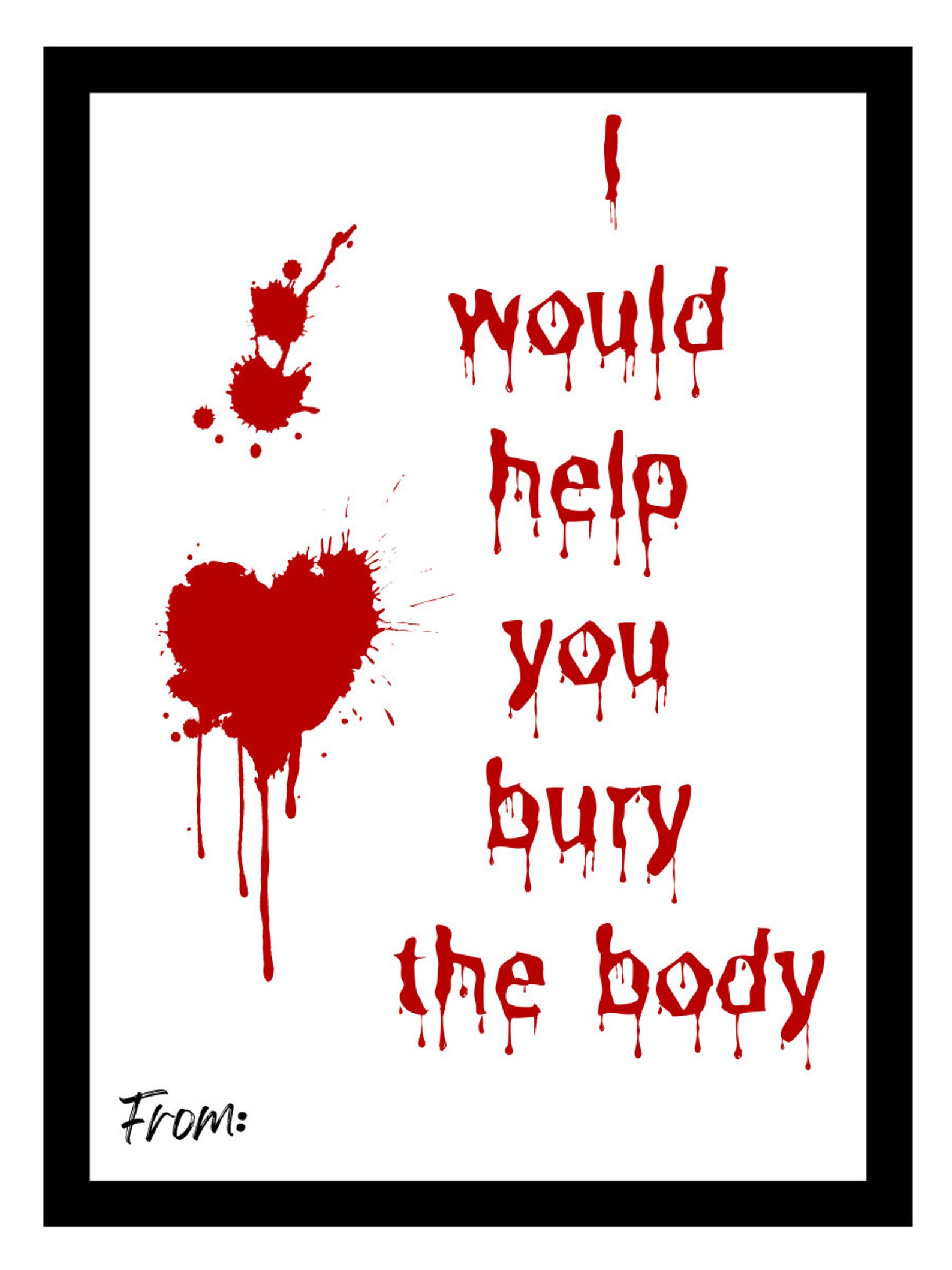 Funny True Crime Printable Valentine - Etsy