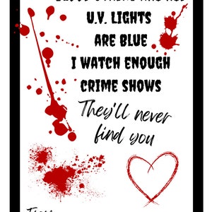 Funny True Crime Printable Valentine - Etsy