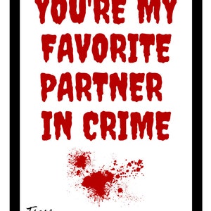 Funny True Crime Printable Valentine - Etsy