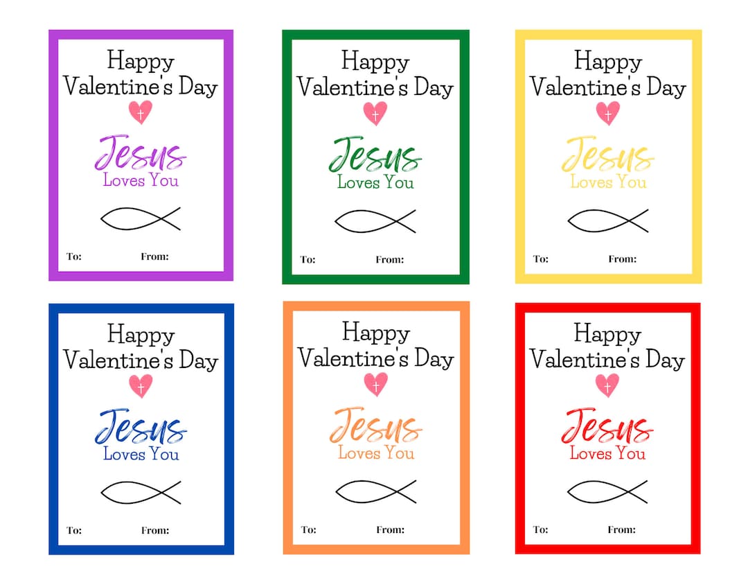 Printable Valentine, Jesus Loves You - Etsy Printable Valentine, Jesus Loves You - Etsy