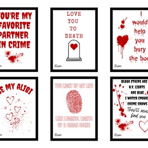 Funny True Crime Printable Valentine - Etsy