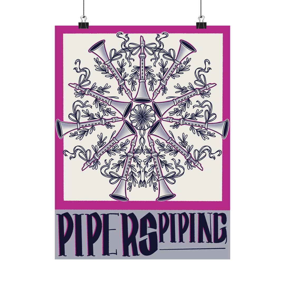 12 Days - Pipers Piping Poster - Etsy