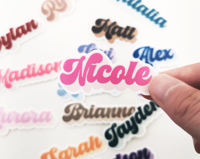 Kid Name Custom Stickers, Personalized Stickers, Waterproof Stickers ...