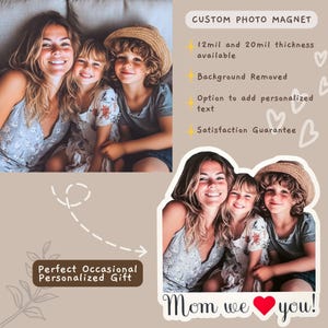 Custom Die Cut Fridge Magnet, Personalized Family Photo Magnets ...