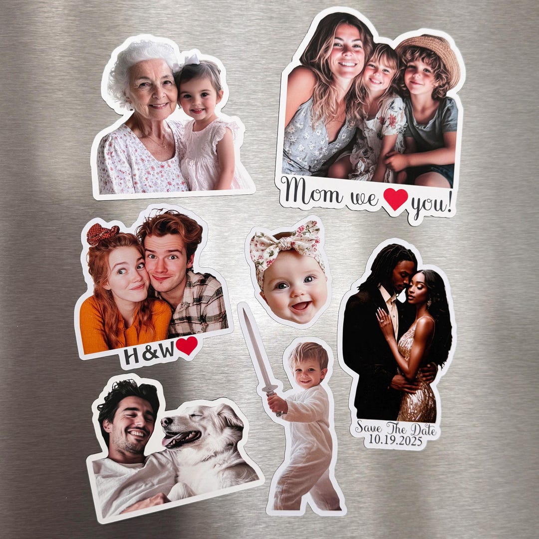 Custom Die Cut Fridge Magnet, Personalized Family Photo Magnets ...