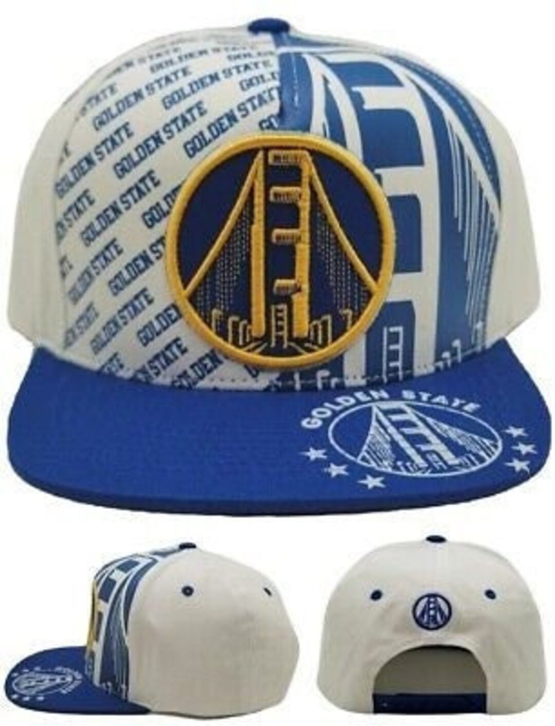 Golden State Top Level Split Bridge Snapback Hat - Etsy