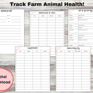 Farm Planner, Printable Homestead Planner, Ranching Planner, Farming ...