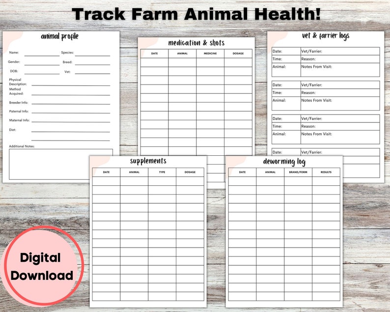 Farm Planner Printable Homestead Planner Ranching Planner - Etsy