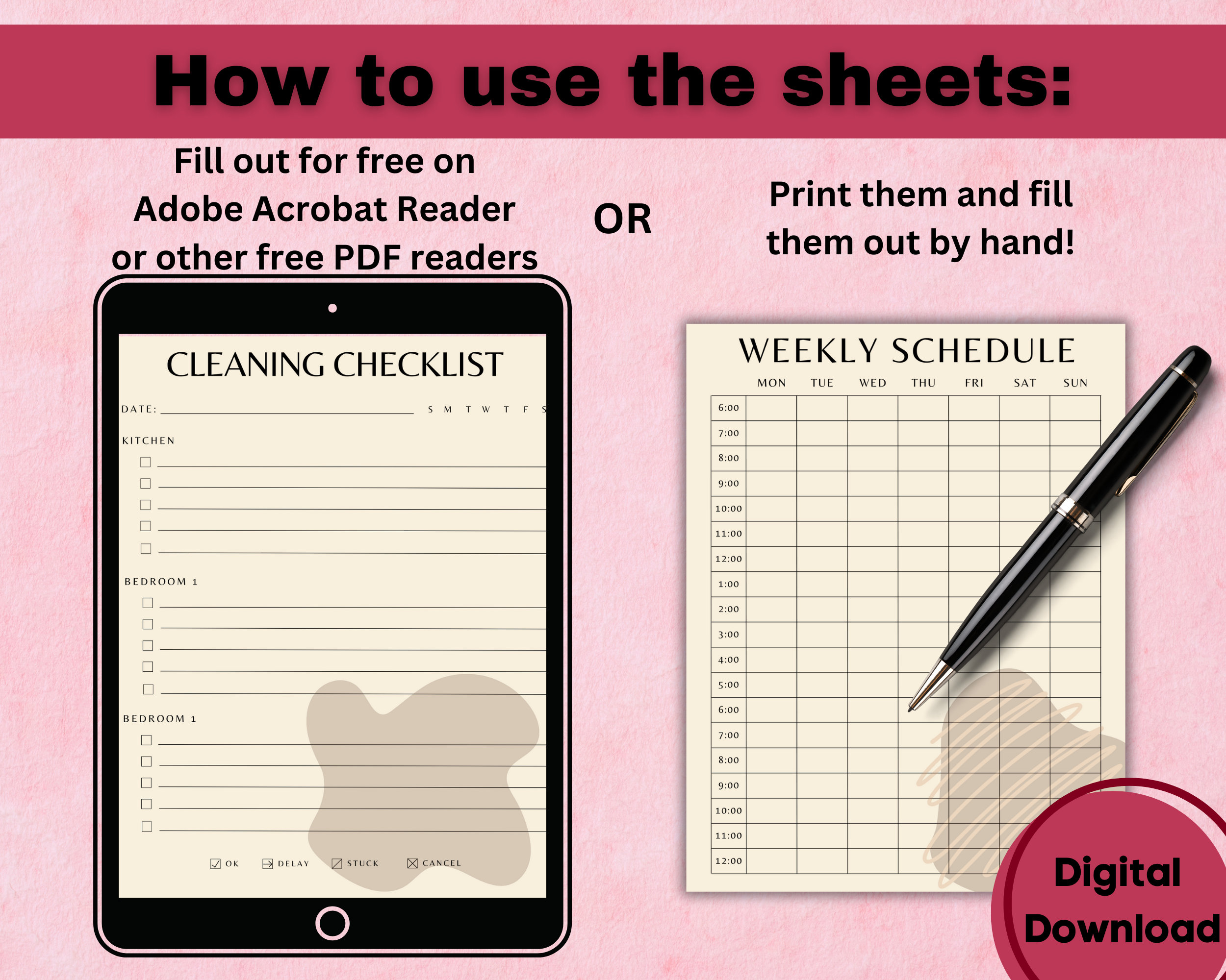 Digital Home Organization Planner, Homemaker Planner, Home Maker ...