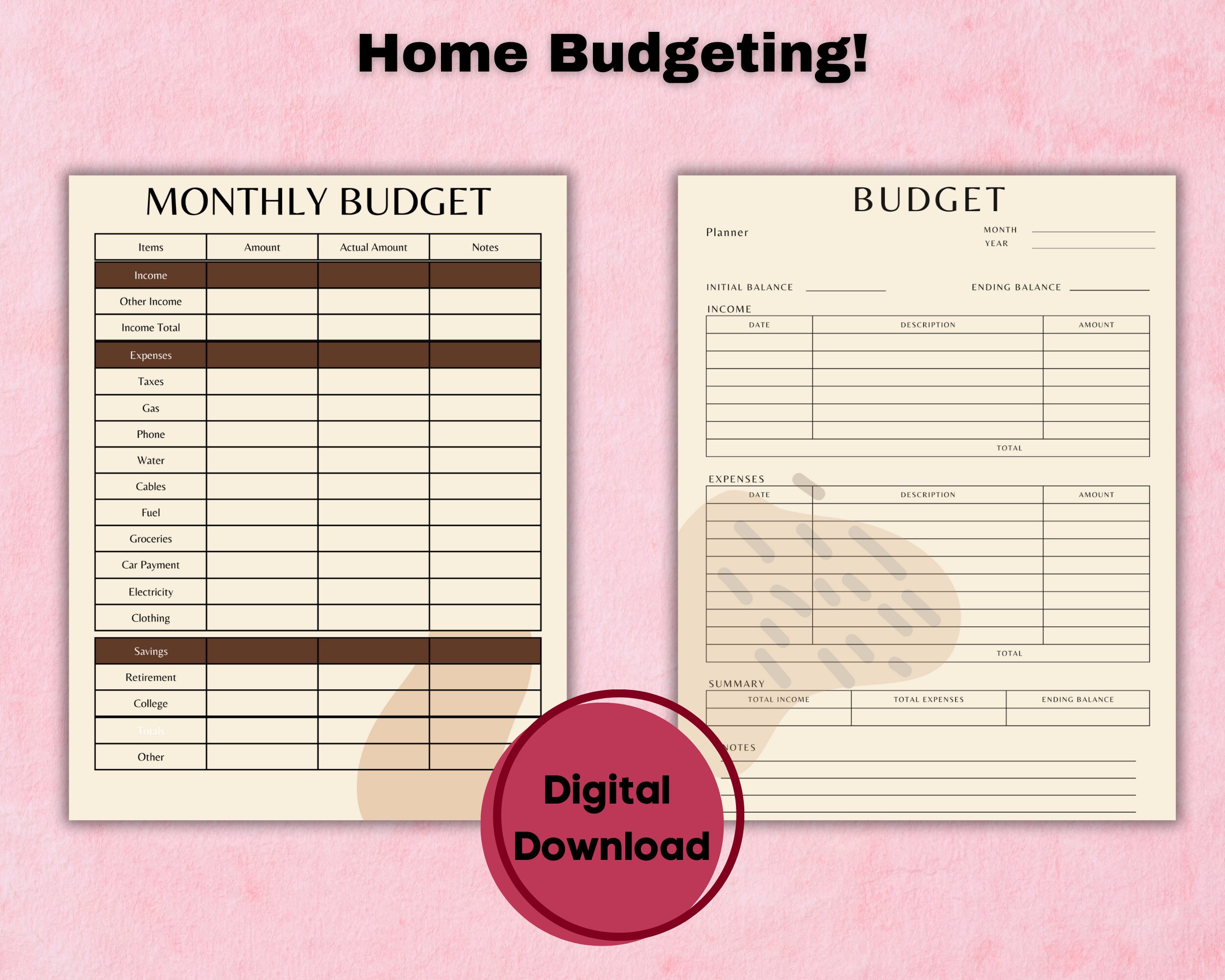 Digital Home Organization Planner, Homemaker Planner, Home Maker ...