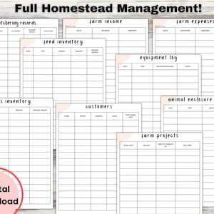 Farm Planner, Printable Homestead Planner, Ranching Planner, Farming ...