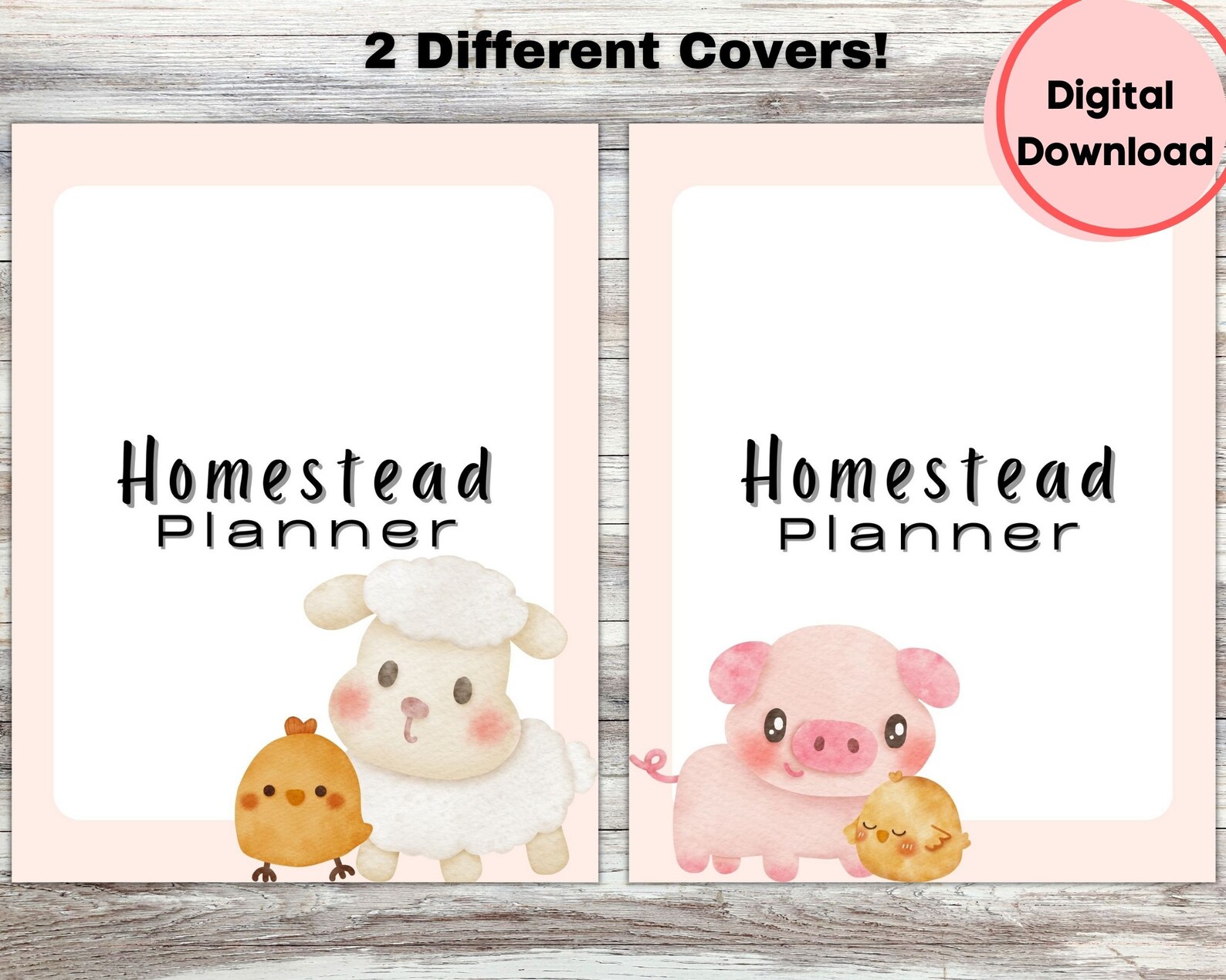 Printable Homestead Planner: Farm Animal Care, Gardening (digital ...