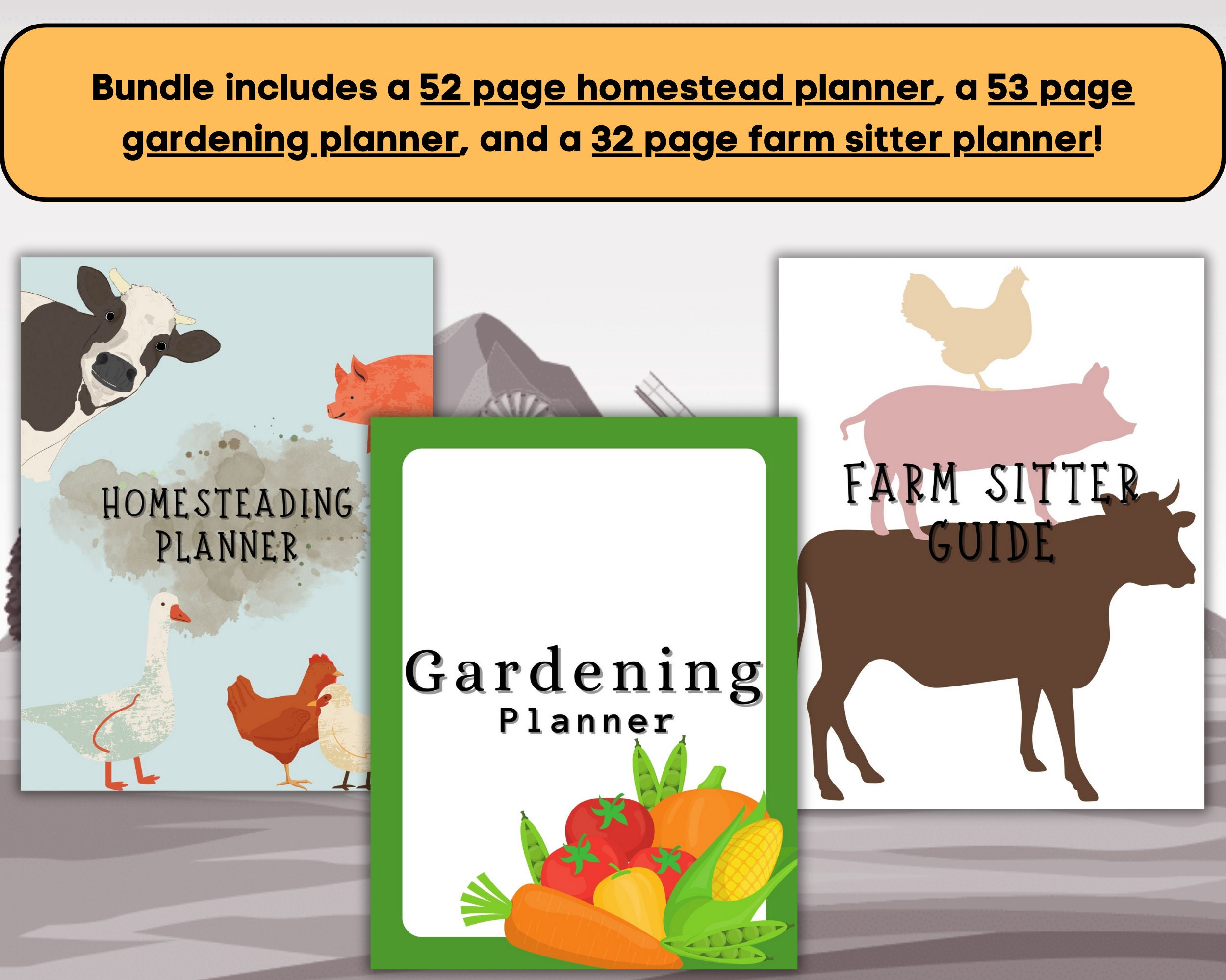 Pro Farm Bundle! Over 130 Pages! Digital Farm Planner Bundle! Farm ...