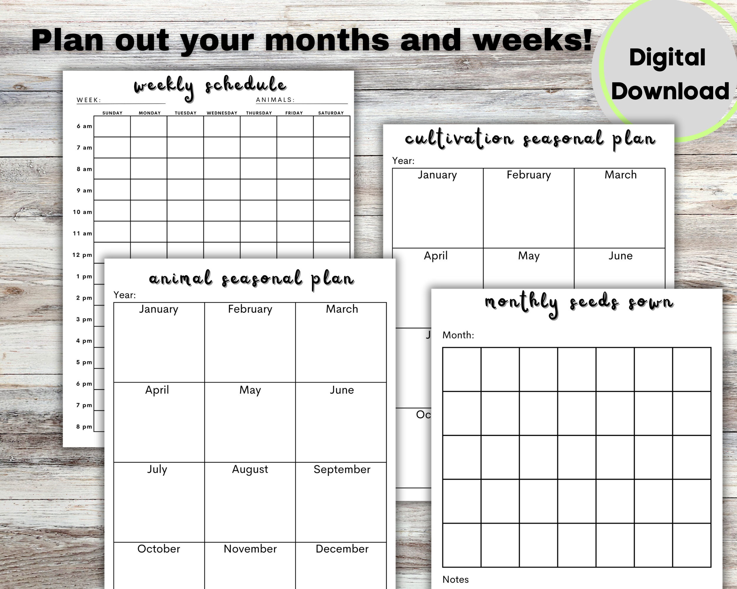 Farm Planner, Printable Homestead Planner, Ranching Planner, Farming ...