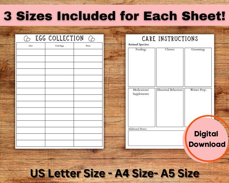 Chicken Tracker, Printable Chicken Planner, Homestead Planner, Chicken ...