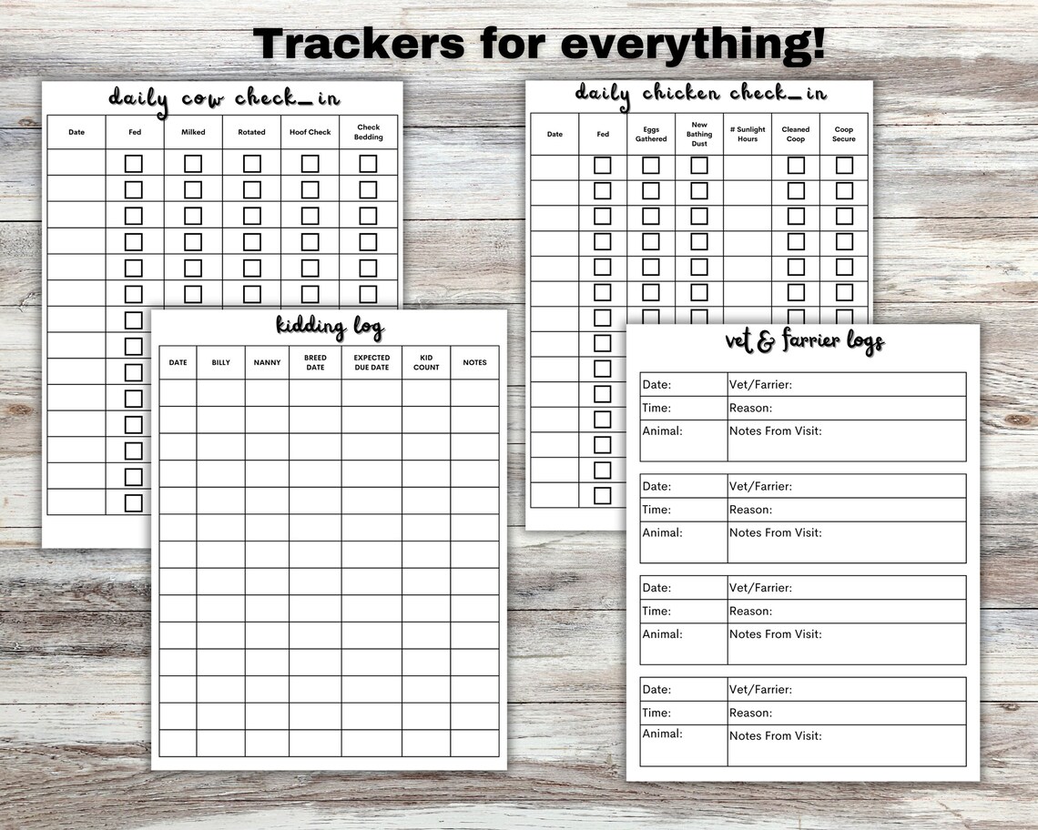 Farm Planner, Printable Homestead Planner, Ranching Planner, Farming ...