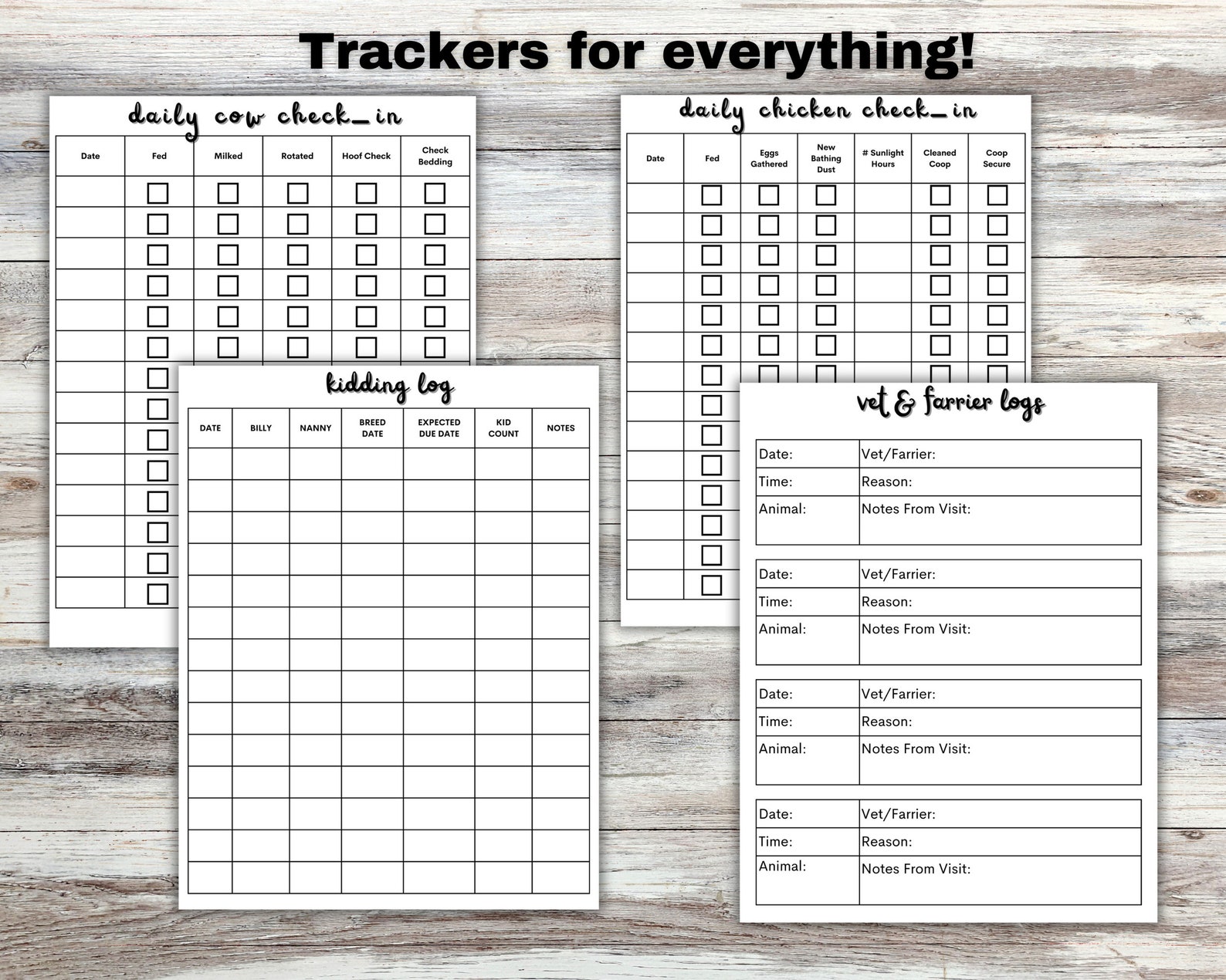 Farm Planner, Printable Homestead Planner, Ranching Planner, Farming ...