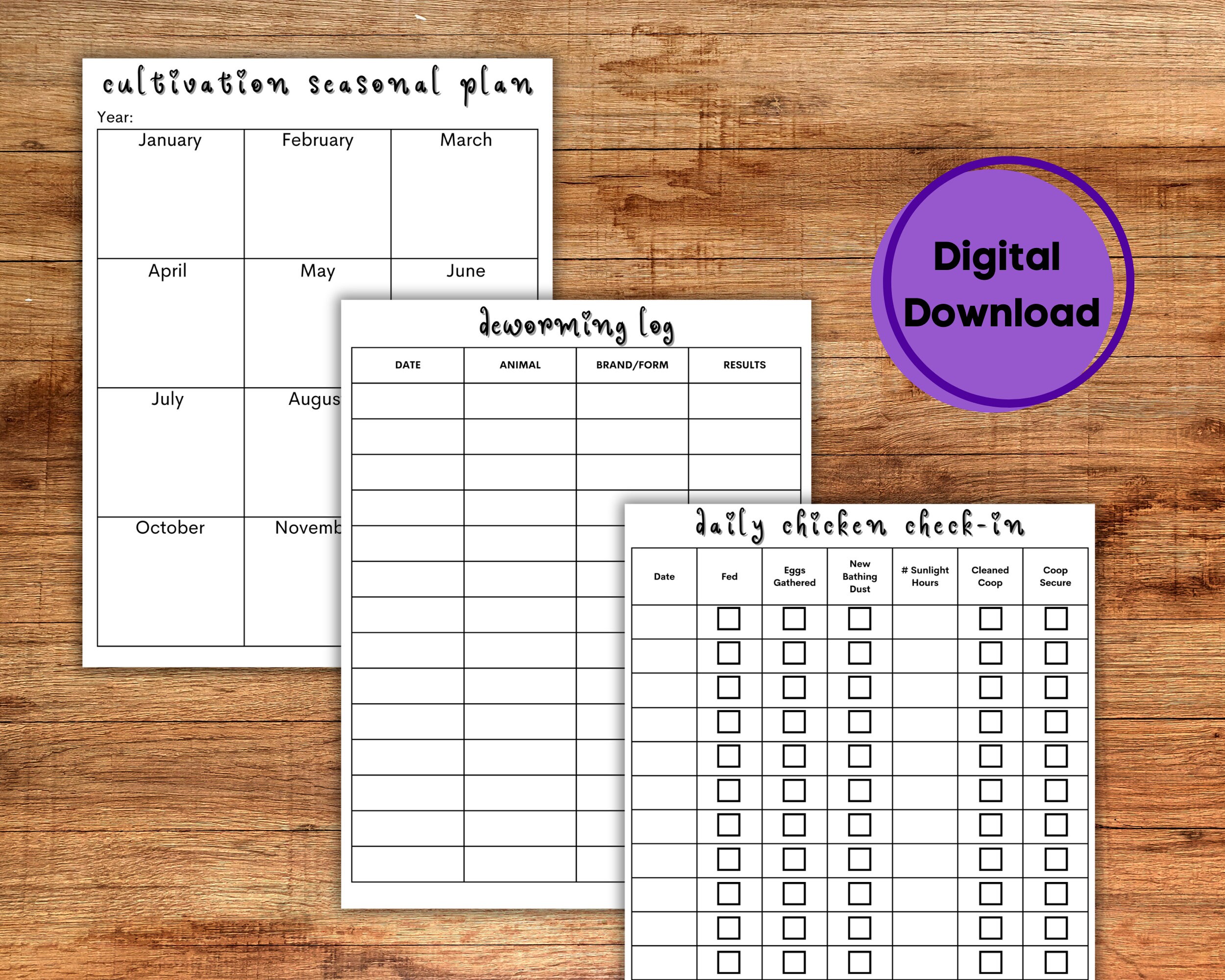Purple Farm Planner Printable Homestead Planner Ranching - Etsy