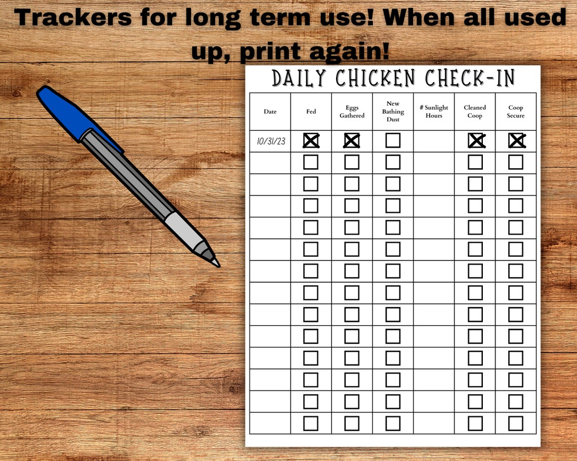 Chicken Tracker, Printable Chicken Planner, Homestead Planner, Chicken ...