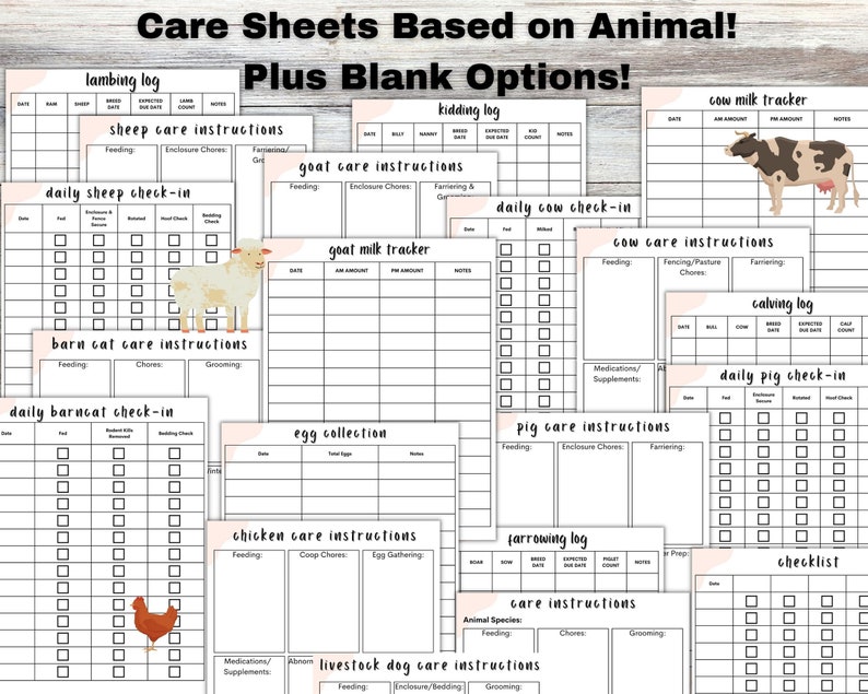 Farm Planner, Printable Homestead Planner, Ranching Planner, Farming ...