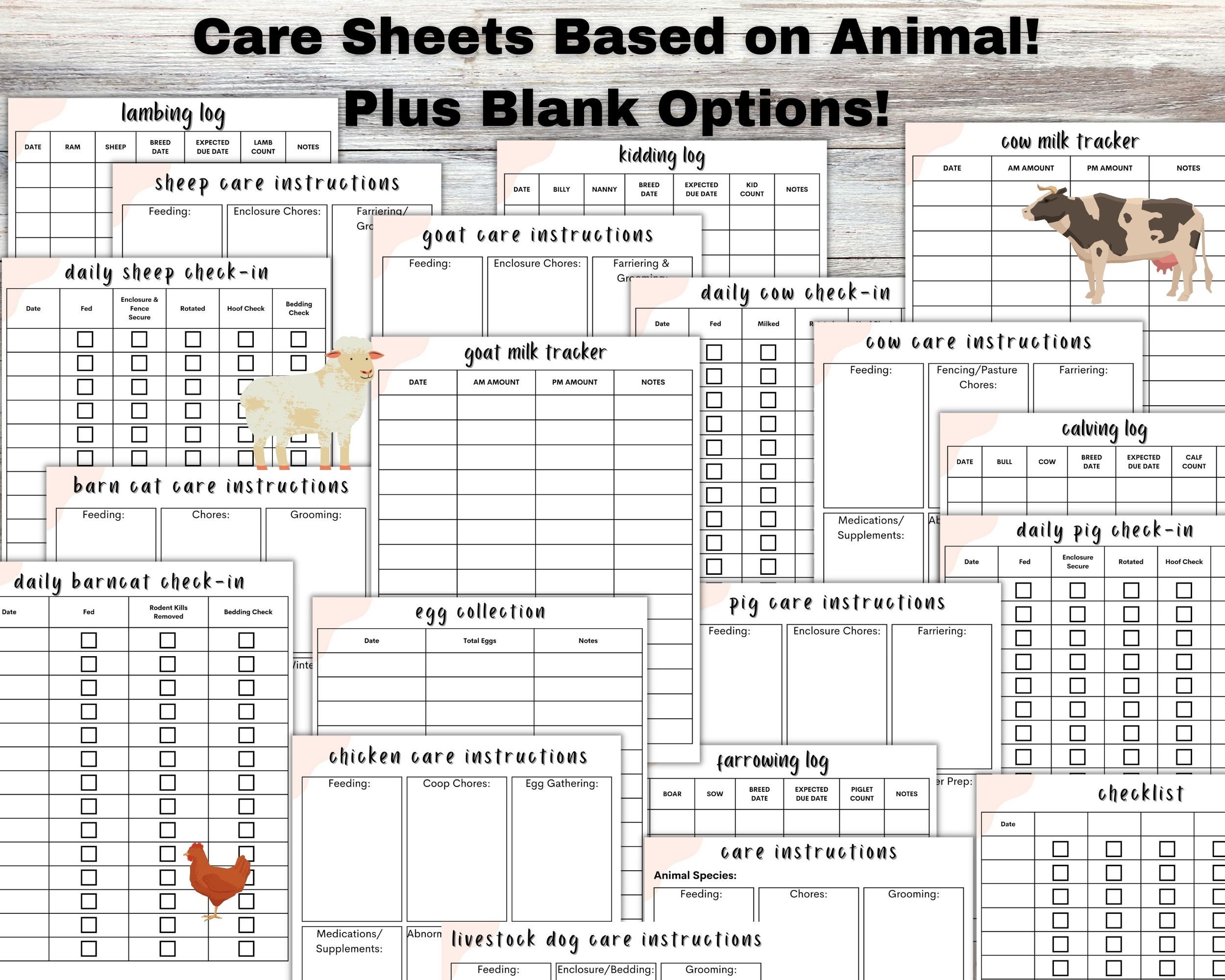 Farm Planner Printable Homestead Planner Ranching Planner - Etsy