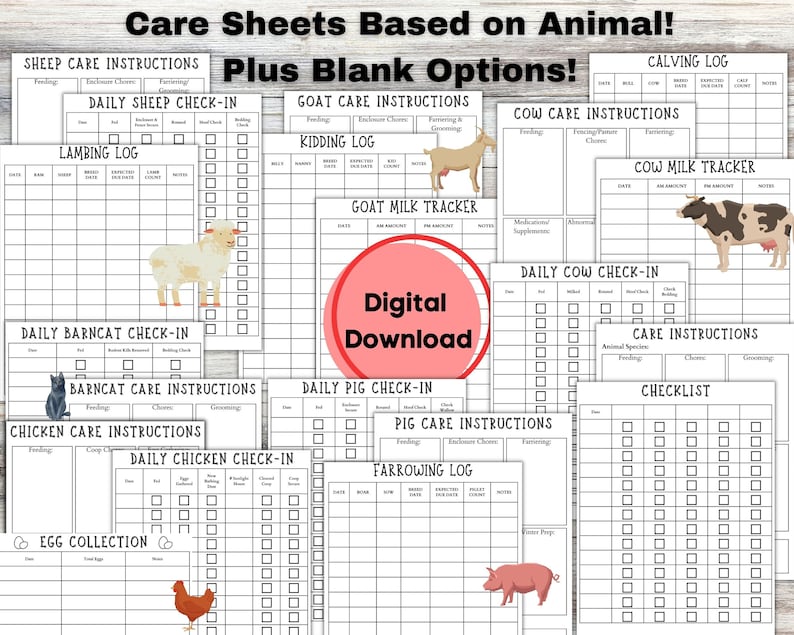 Homestead Planner: 52 Sheet Farm Management (digital Download) - Etsy