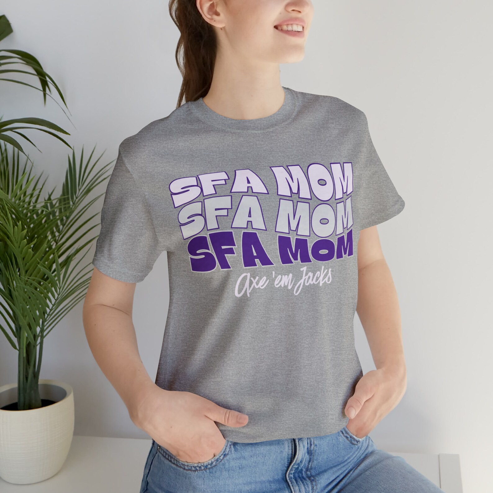 SFA Mom Tee SFA Mom Axe 'em Jacks Stephen F Austin - Etsy