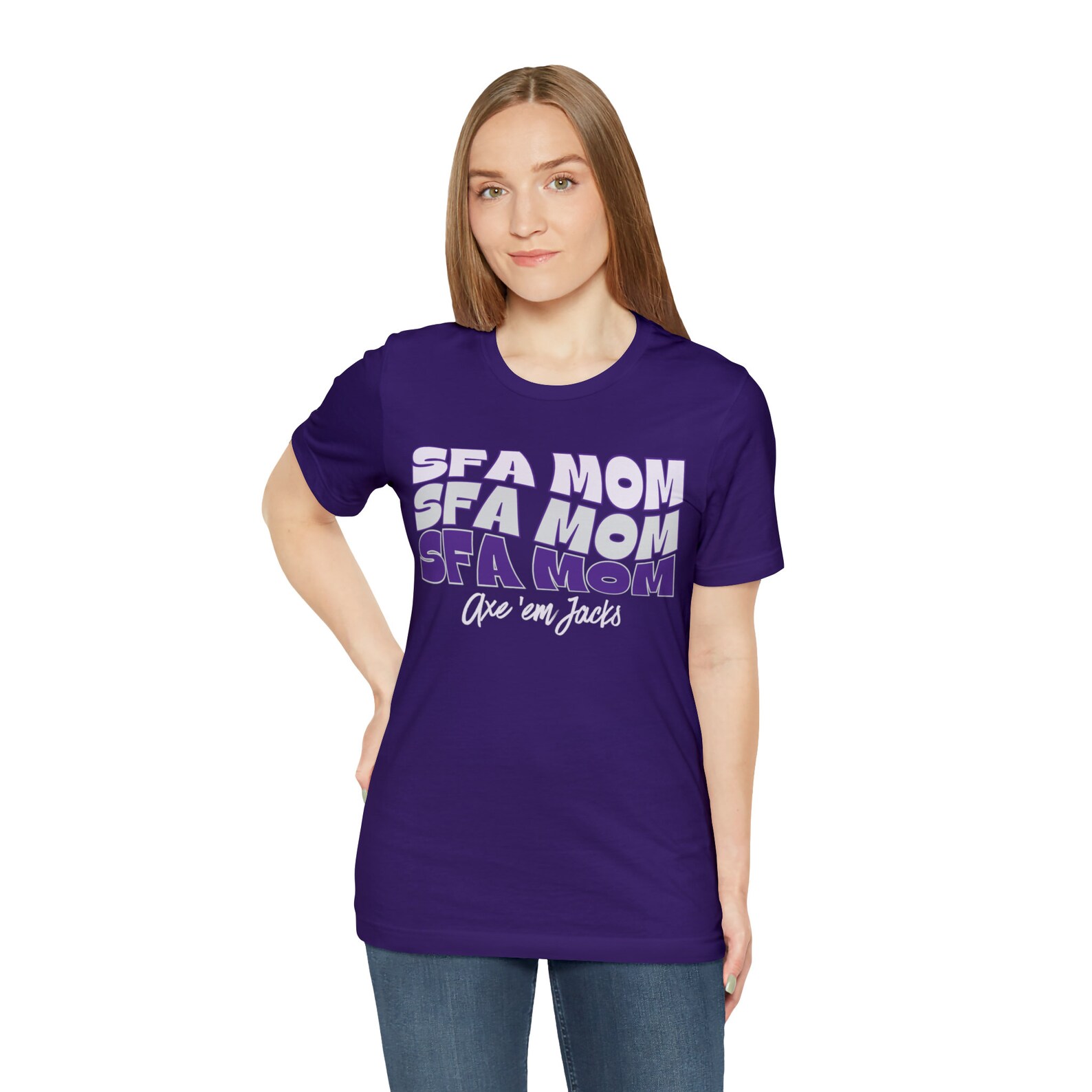 SFA Mom Tee SFA Mom Axe 'em Jacks Stephen F Austin - Etsy